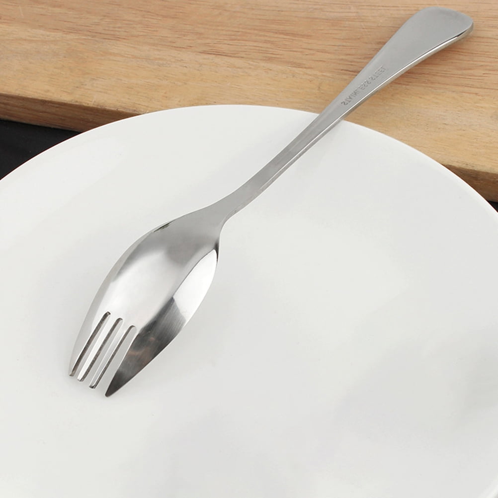 LEORX Salad Fork and Spoon Portable Stainless Steel Dual-purpose Spork ...