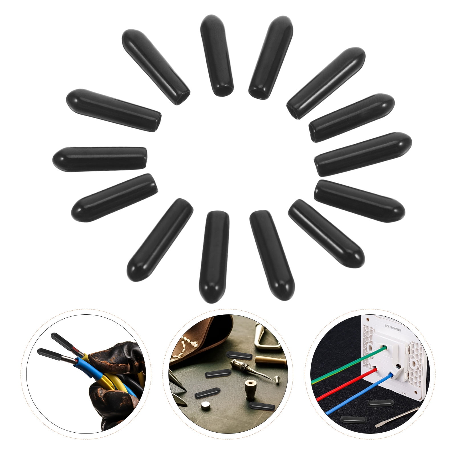 LEORX Rubber Caps for Pipes Black 200Pcs Plastic Insulation - Walmart.com