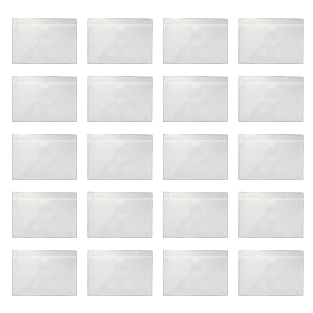 LEORX Self-Adhesive Cards Pockets 20Pack for Index Cards with ...