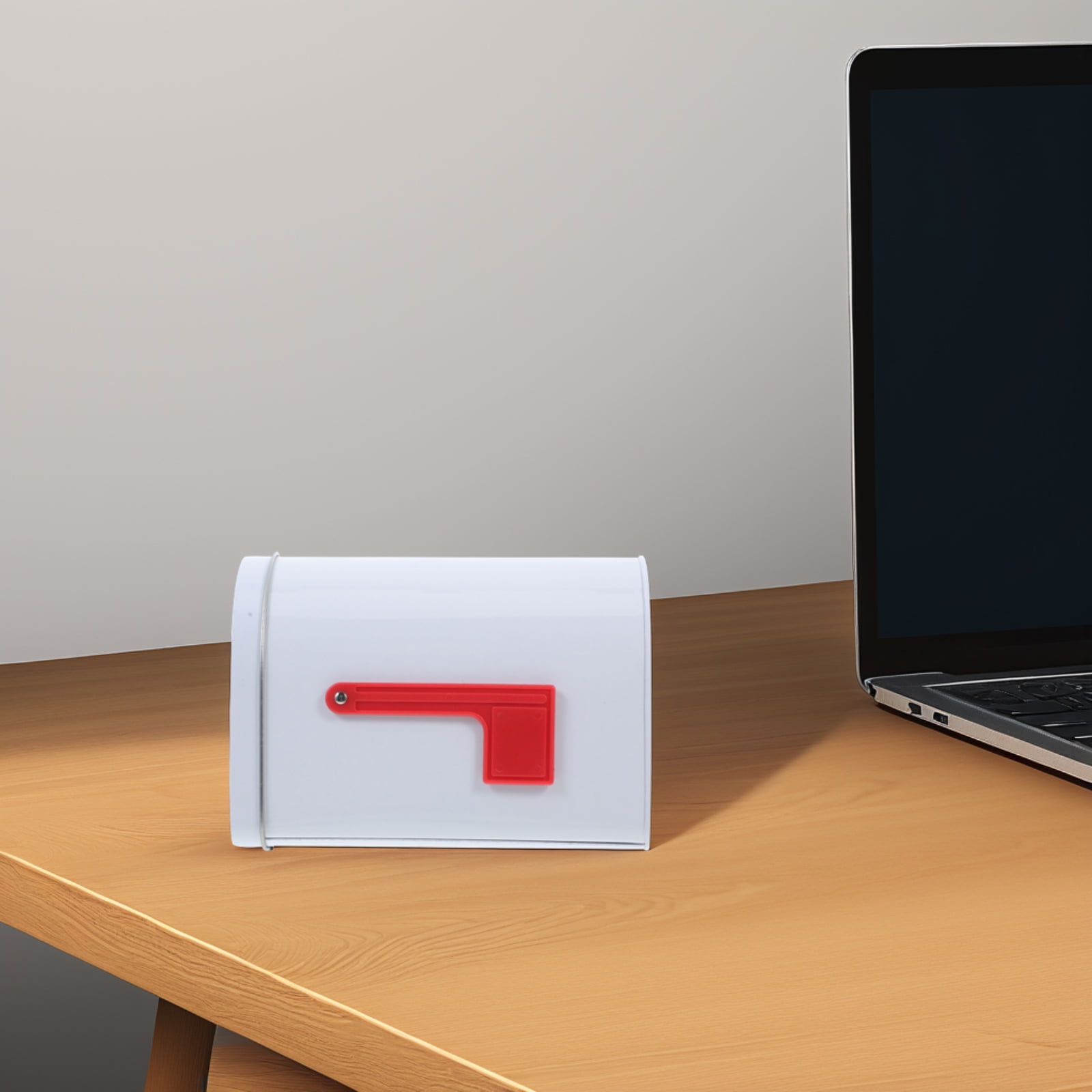 LEORX Small Tinplate Toy Mailbox Metal Mailbox With Raised Signal Flags ...