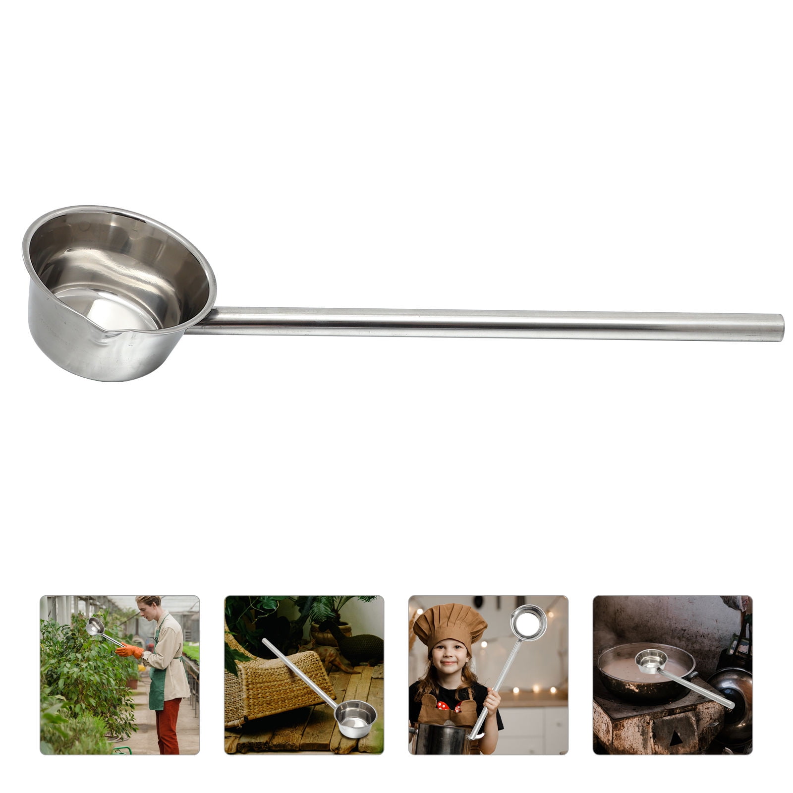LEORX Stainless Steel Soup Ladle Long Handle for Home Kitchen Use ...