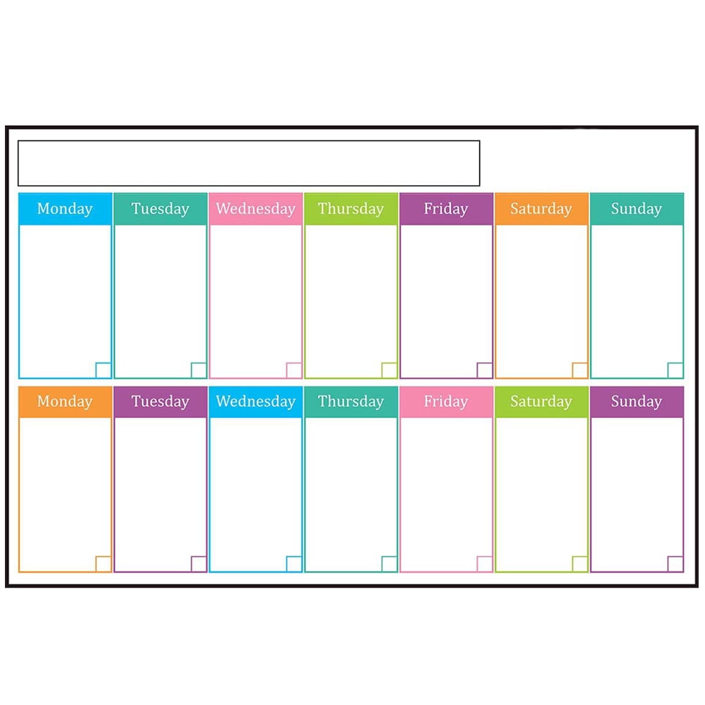 LEORX Sticky Weekly Dry Erase Board Calendar with Adhesive for School ...
