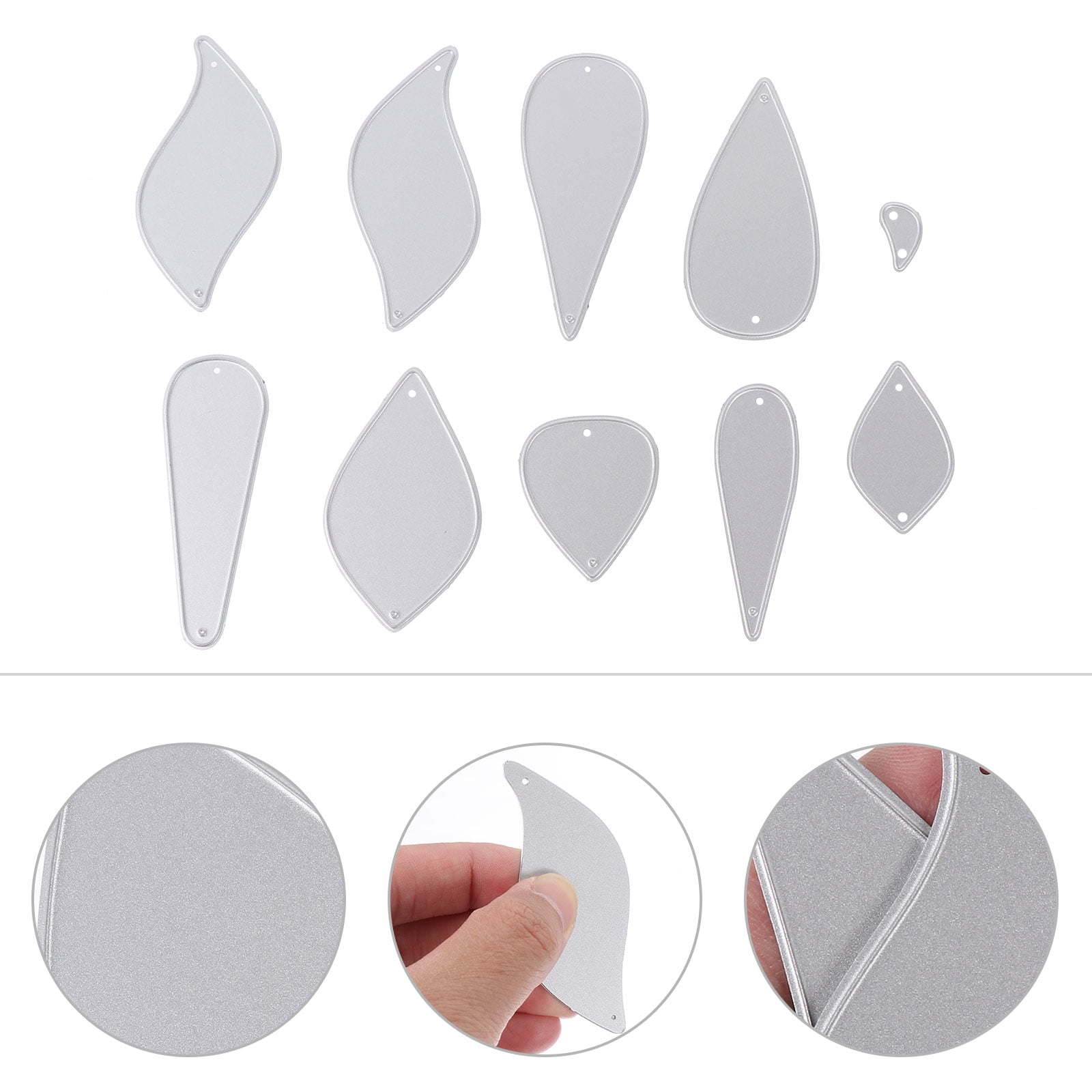LEORX Teardrop Stencil Different Shapes Molds Grinder Flat Embossed ...
