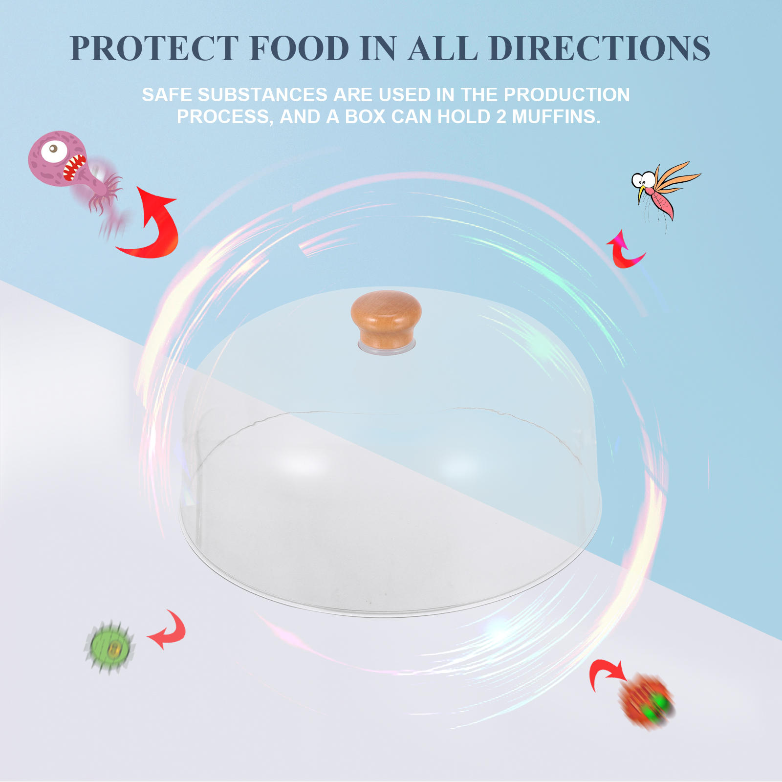 LEORX Transparent Food Cover Made of Plastic for Home and Parties ...