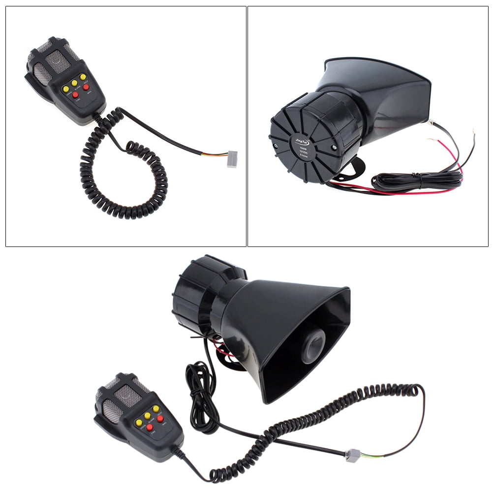 LEORX Universal Car Horn Electric Horn ABS Black Voice Amplification for Drivers 1 Set - Walmart.com