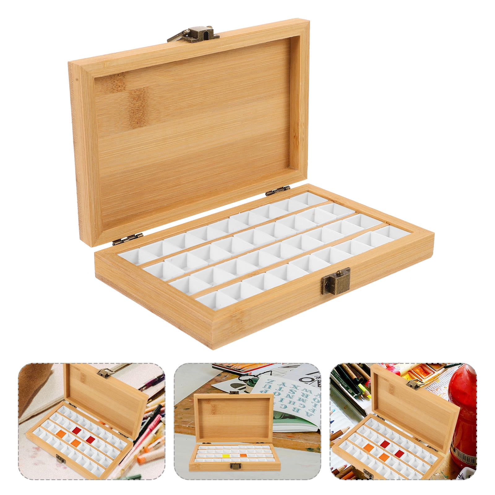 LEORX Painting Color Mixing Plate Khaki 1 Set 6.42X4.33X1.18In ...