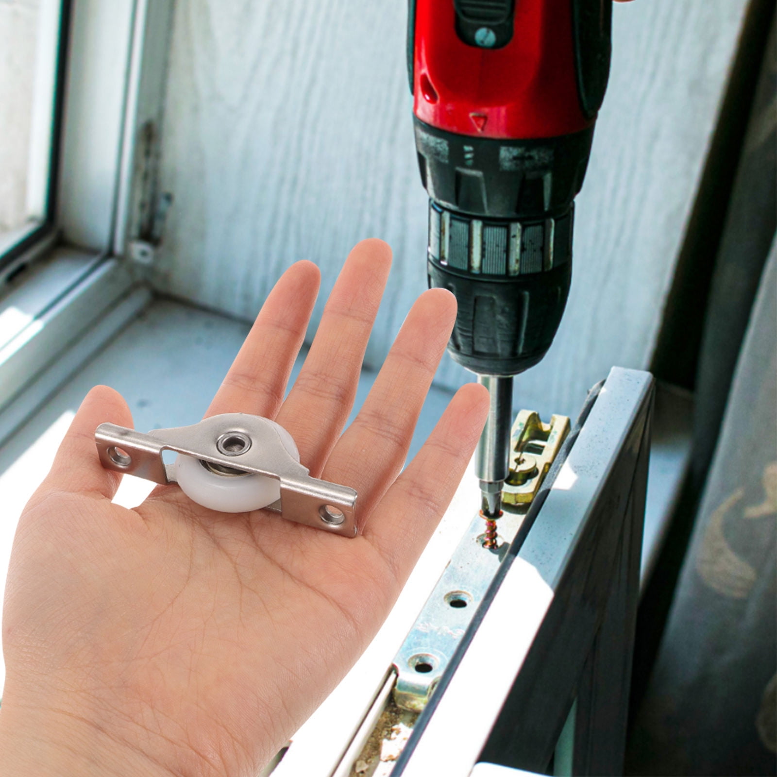 LEORX Window Pulleys Door Pulleys 5Set Sliding Door Wheels for ...