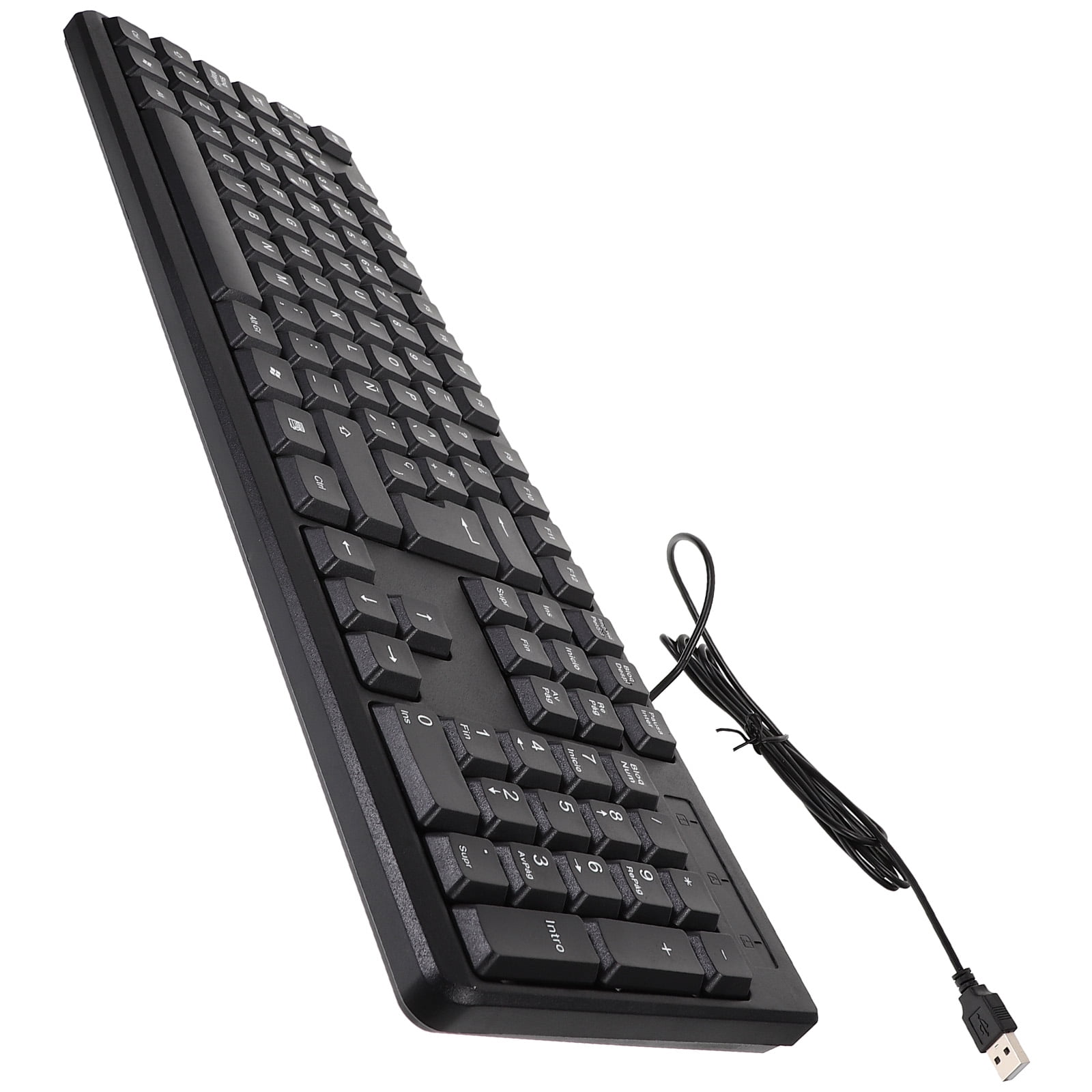 LEORX Wired Office Keyboard USB Computer Keyboard for Laptop Desktop ...