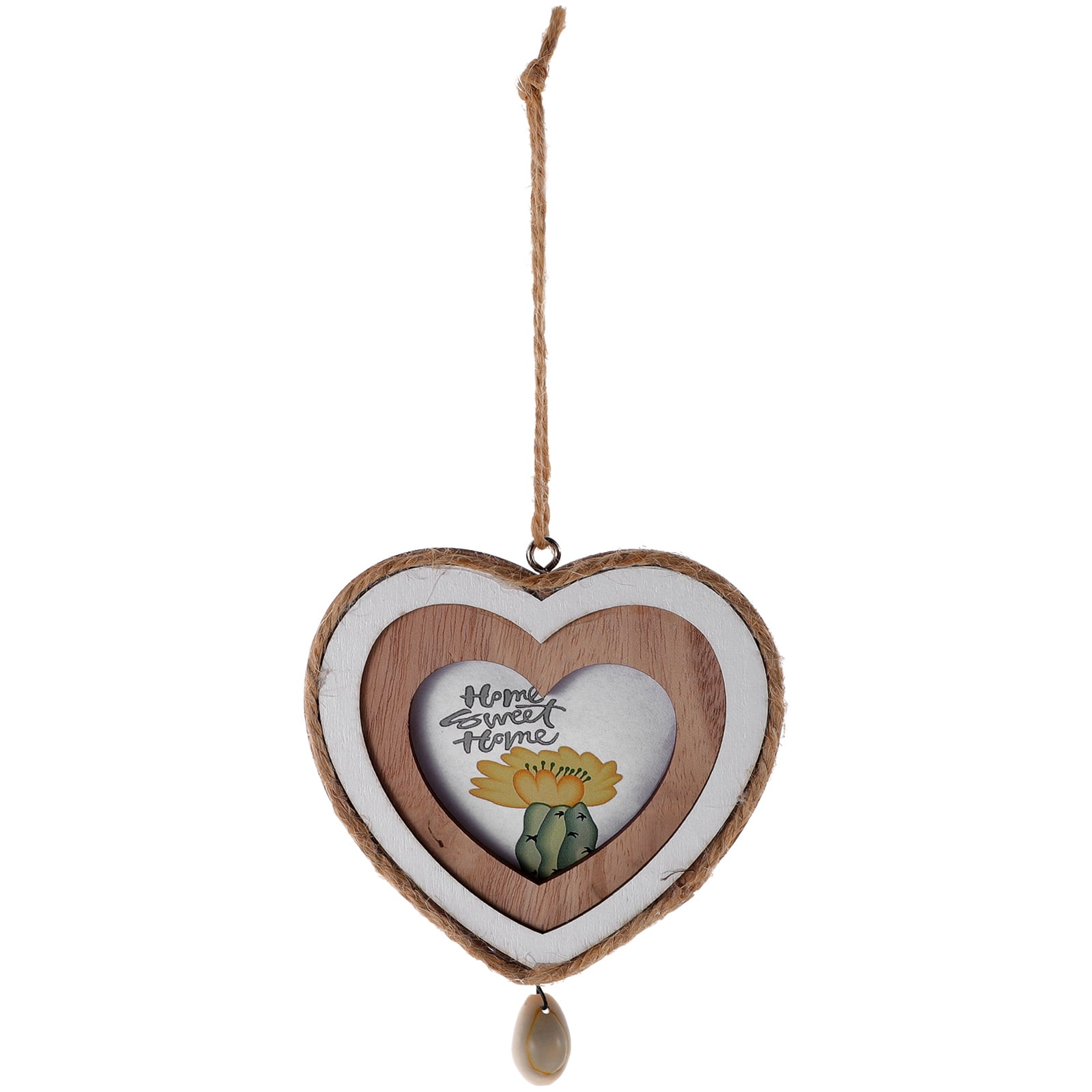 LEORX Wood Frame Heart Shape Photo Frame Craft DIY 1Pack for Props ...