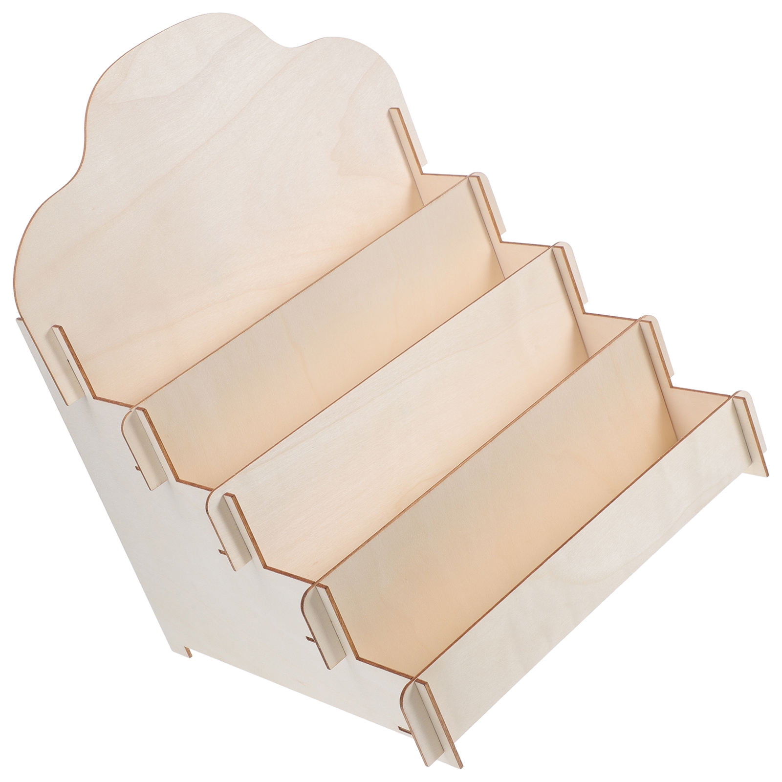 LEORX Wooden Display Stand for Card Retail Display Stand Bookmark Beige ...