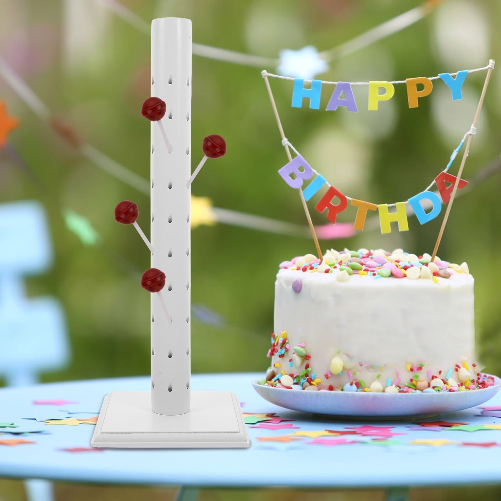 LEORX Wooden Lollipop Holder Stand 47.6X5.8X5.8in Adjustable Storage ...