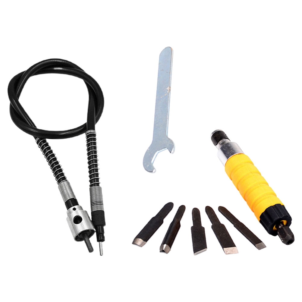 LEORX Yellow Electronic Wood Carving Tool Set with Steel Chisels for ...