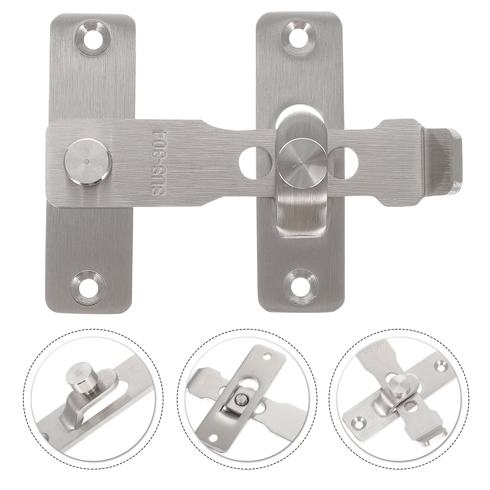 LEORX door lock latches Door Bolt Stainless Steel Safety Bolt 1Set ...