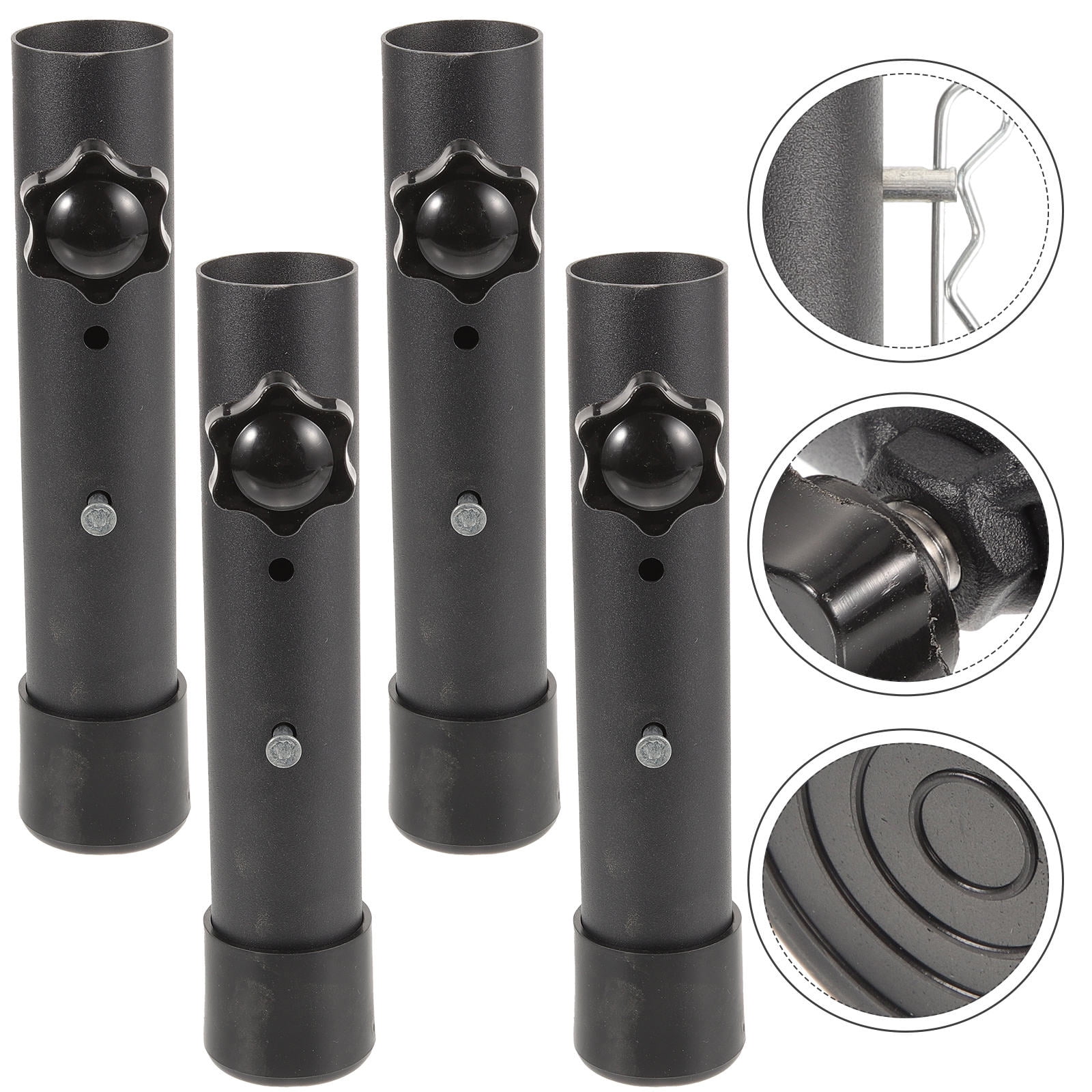 LEORX table leg extenders for dining table Table Height Extender Black ...