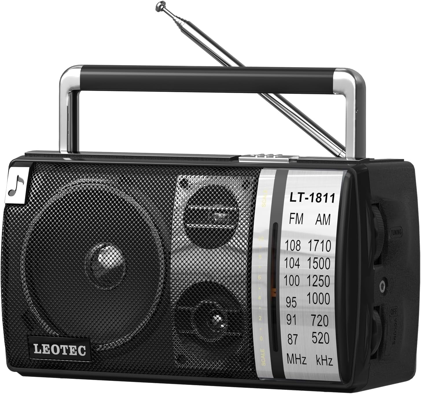 Leotec AM FM Radio Bluetooth Portable with Headphone Jack, Plug-in Wall ...
