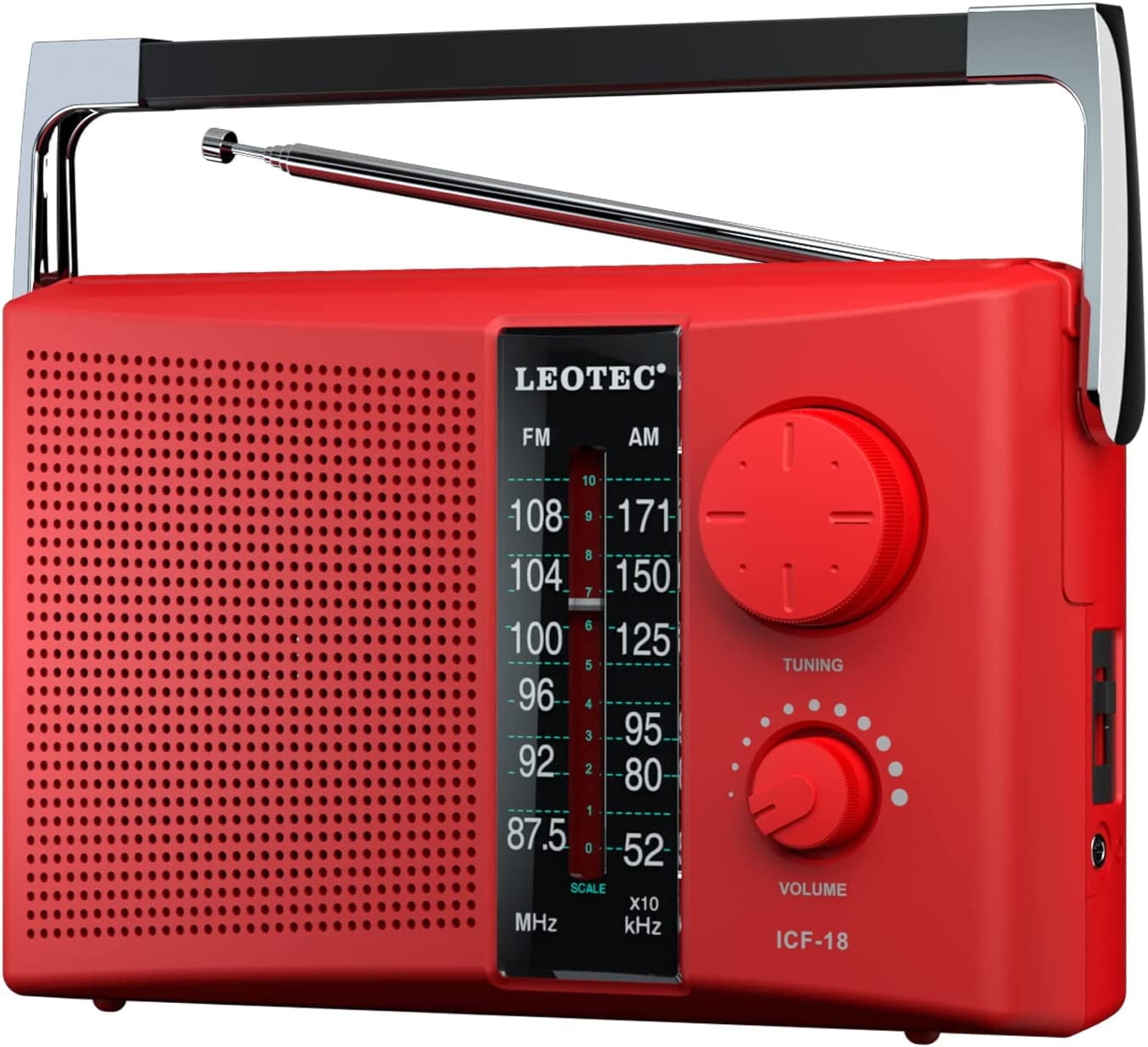 LEOTEC Portable AM FM Radio with Best Reception AC & Battery Operated ...