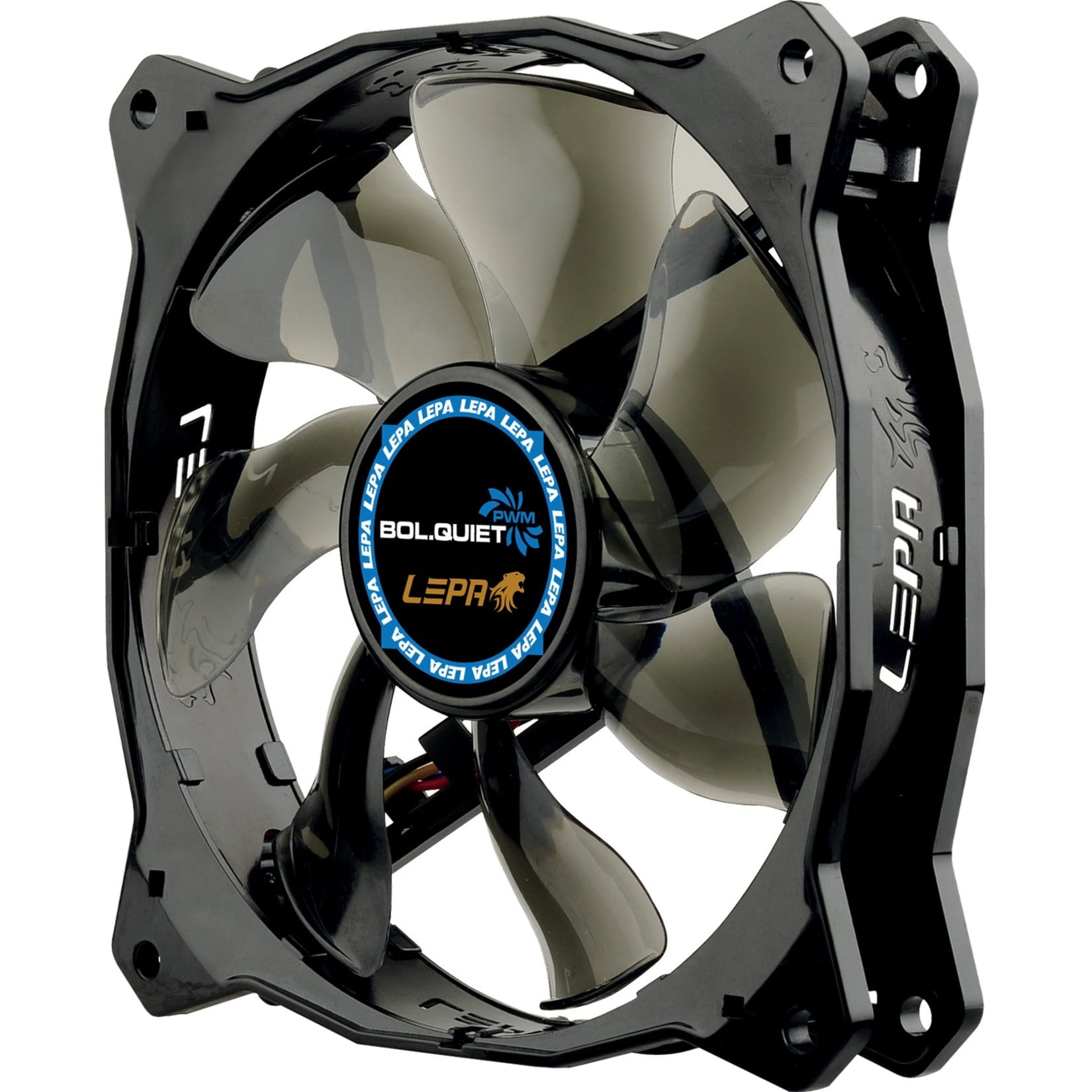 Lepa BOL.QUIET PWM Cooling Fan LP-BOL12P-BL Obsidian/Blue - Walmart.com