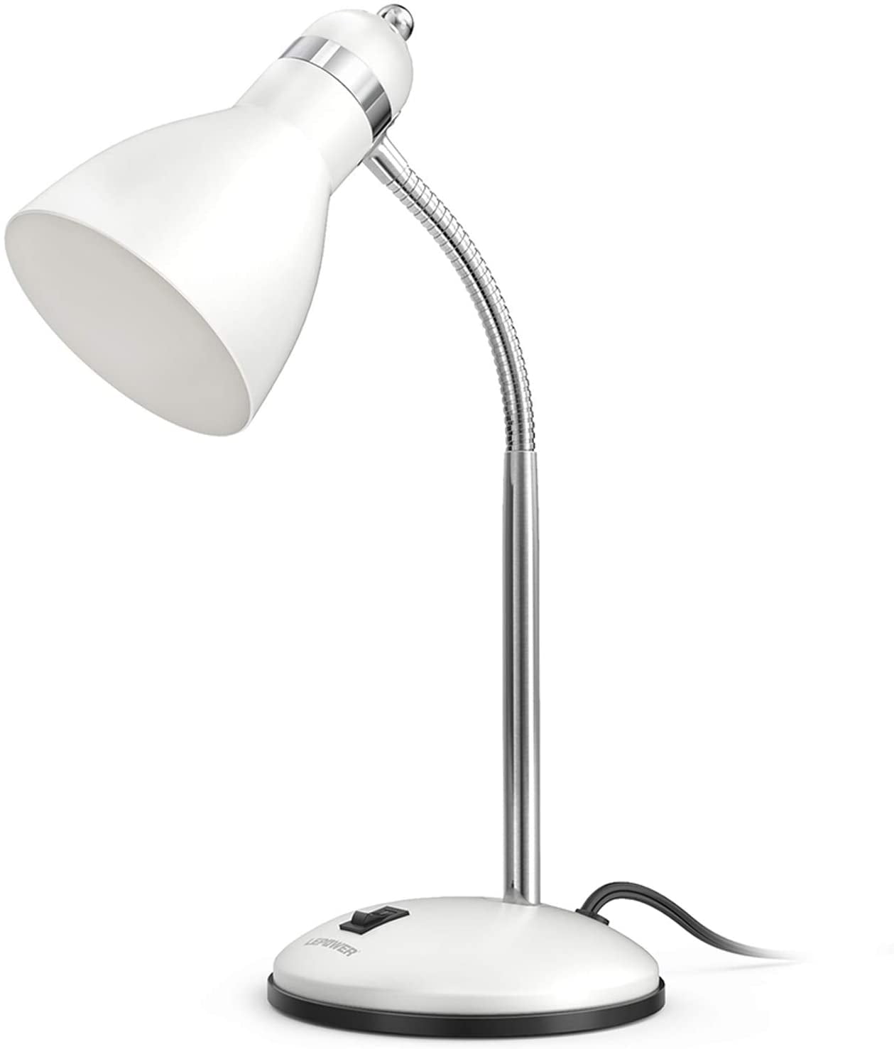 Lepower Metal Desk Lamp, Adjustable Gooseneck Table Light for Home ...
