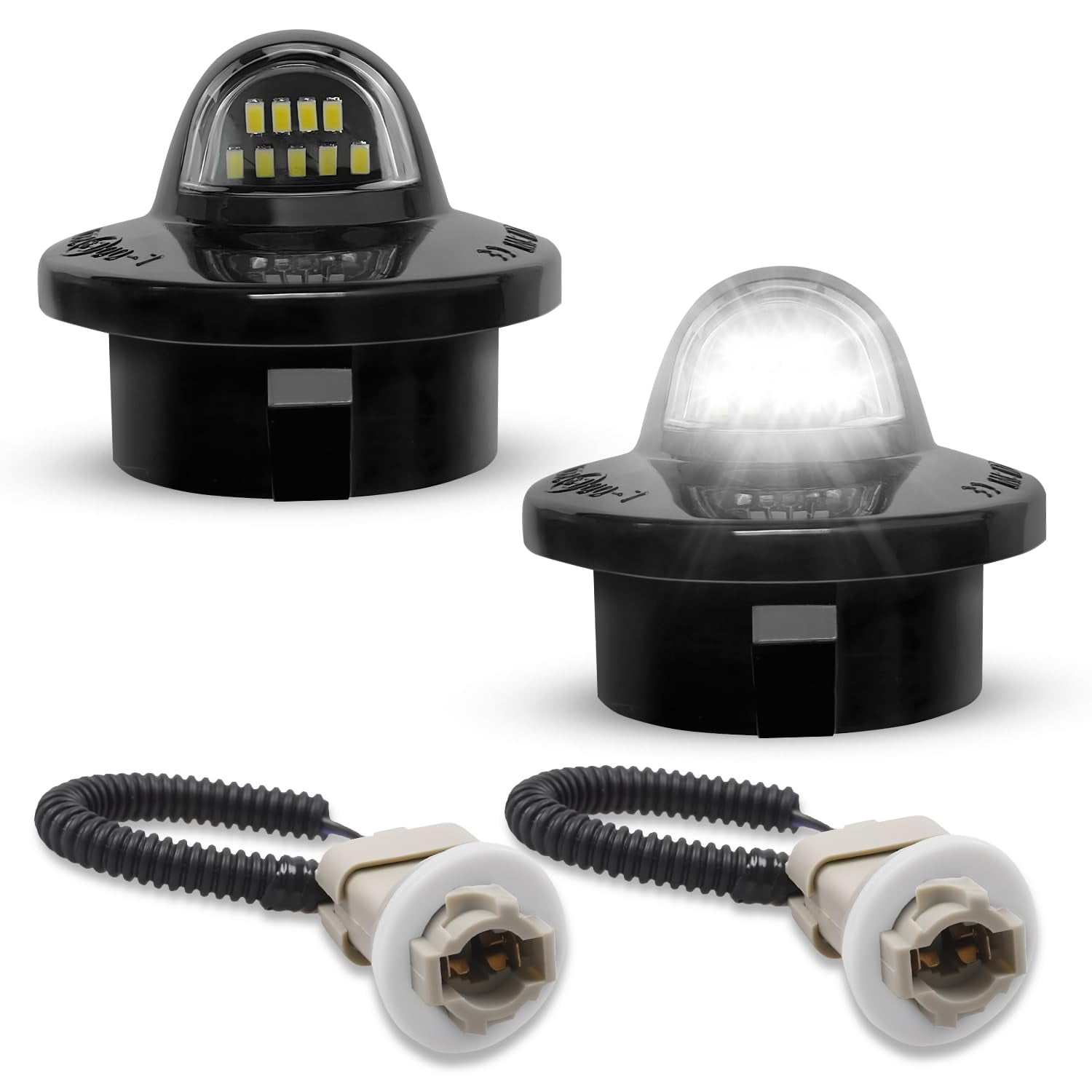 LESAUCE LED License Plate IFF17 Light with Socket Harness Plugs Tag ...