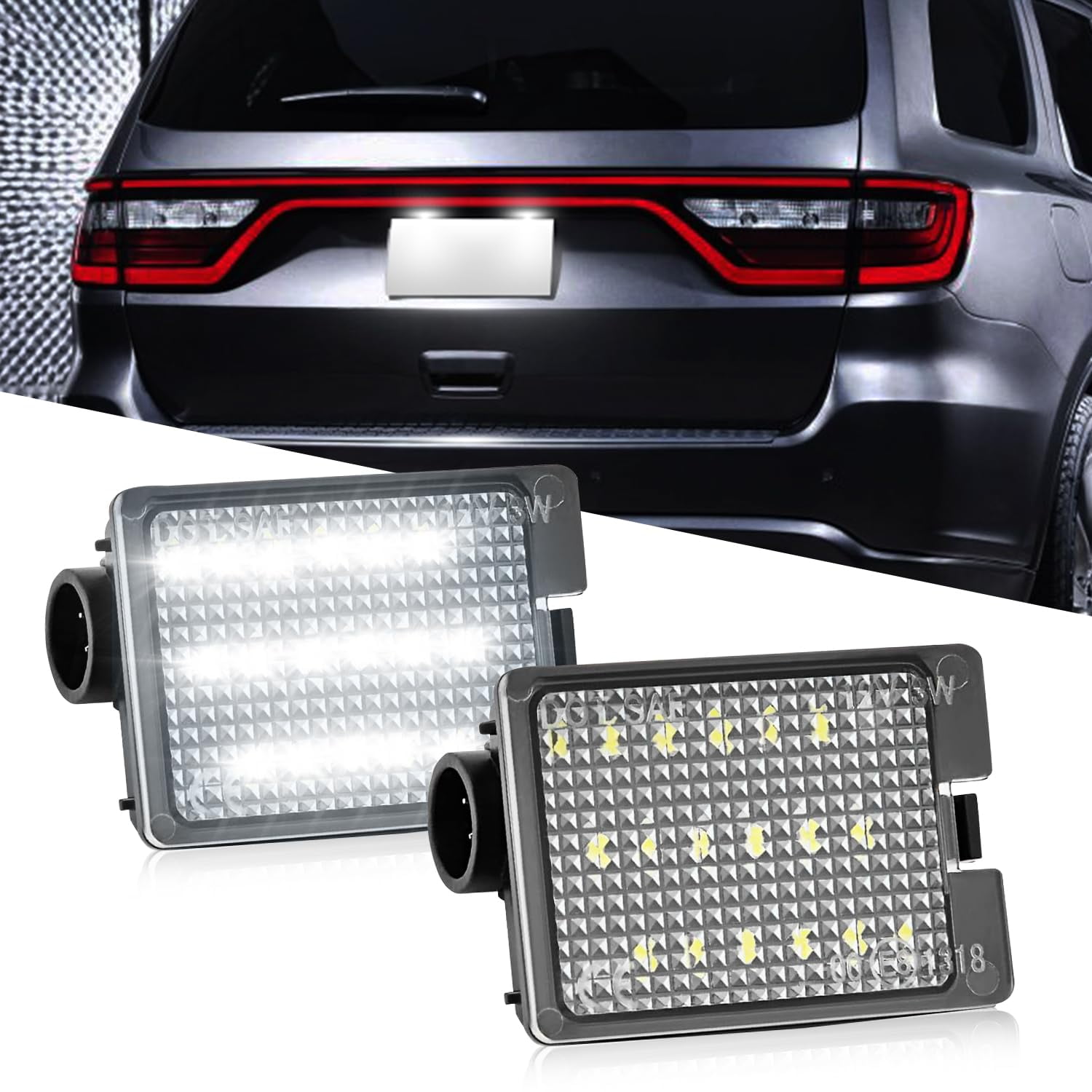 LESAUCE LED License Plate SSF20 Lights Assembly Compatible with 2014 ...