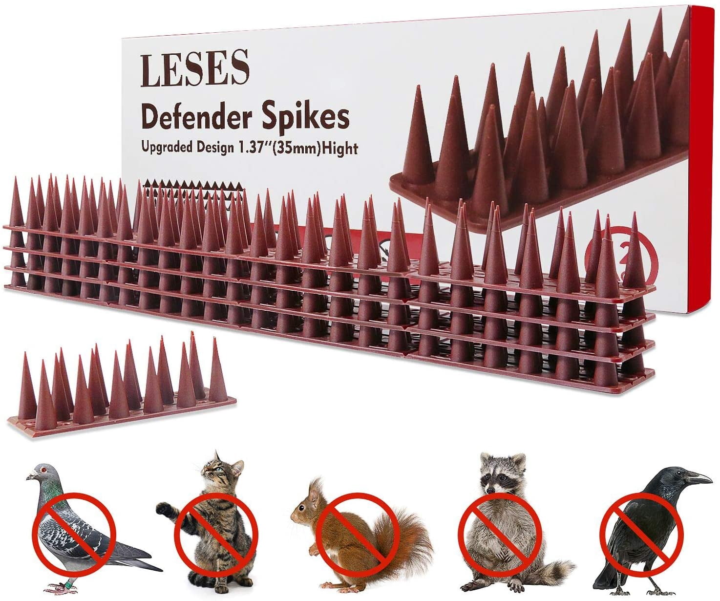 LESES Bird Spike Pigeons Spikes Raccoon Spikes Cat Spikes Outdoor ...