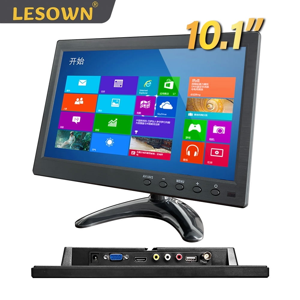 LESOWN 10.1 inch Car Monitor HD 1024X600 HDMI VGA LCD Screen Small Size ...