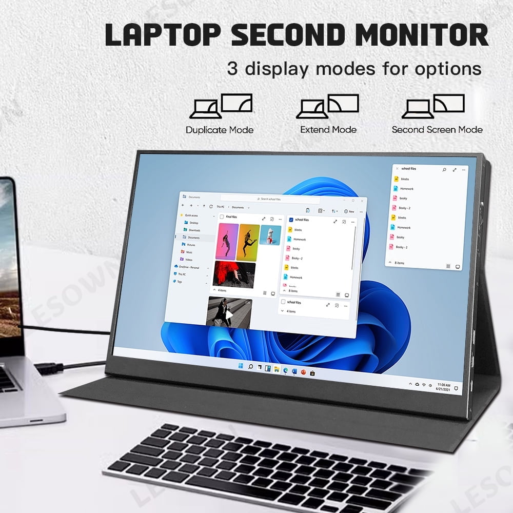 LESOWN 144Hz 2.5K 14 Inch Portable Monitor LCD Second Screen 2560x1600 ...