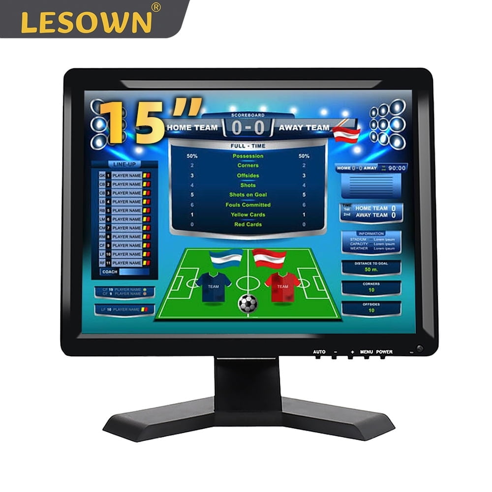 LESOWN 15 inch Camera Monitor 1024x768 TN Screen Display VGA Monitor ...