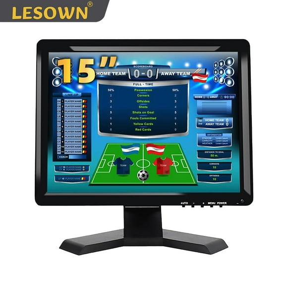 LESOWN 15 inch Camera Monitor 1024x768 TN Screen Display VGA Monitor ...