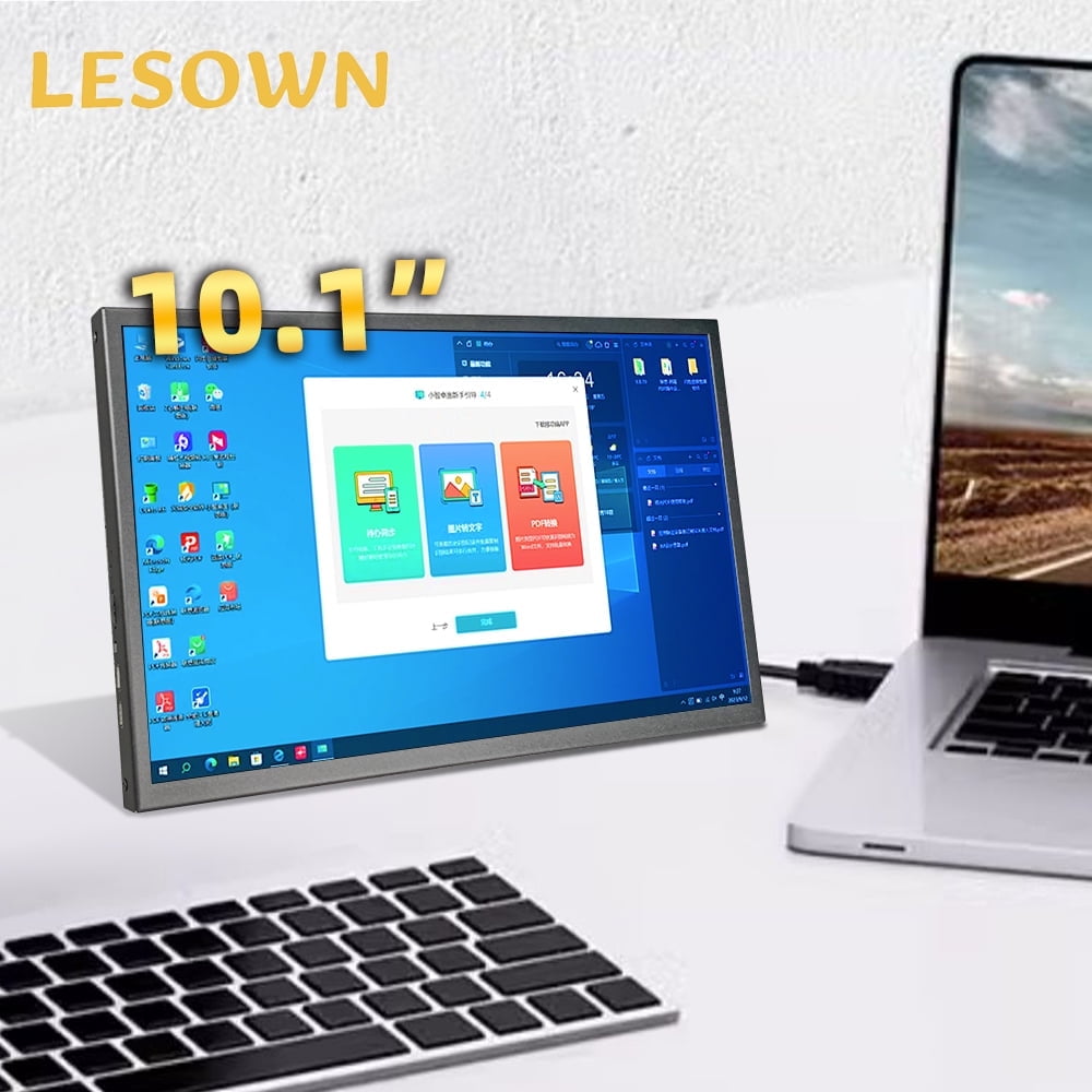 LESOWN 2.5K 10.1 inch USB-C Small Portable Monitor Wide Screen HDMI ...