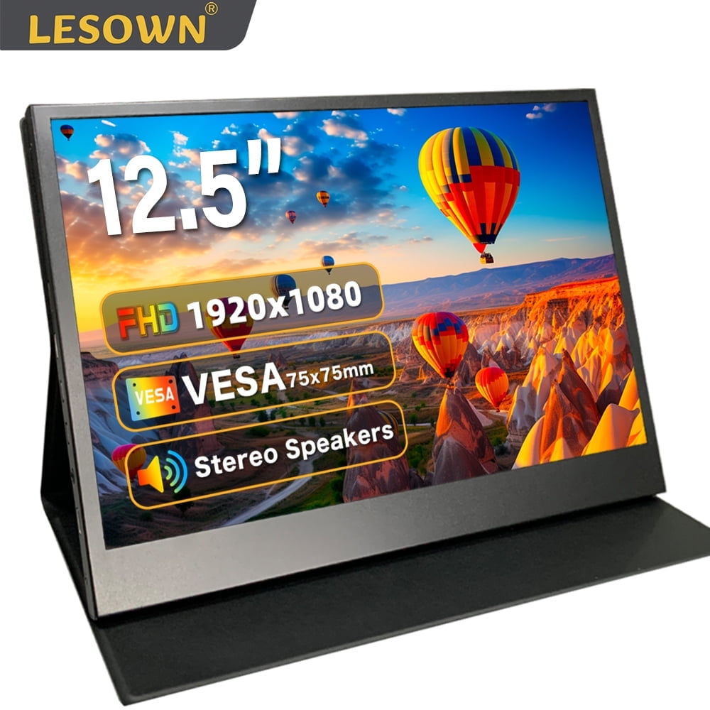 LESOWN 2K Portable Widescreen 12.5 inch IPS Secondary Monitor FHD ...