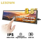 LESOWN 8.8 inch IPS Secondary Screen Type C Display 480x1920 Long Strip ...