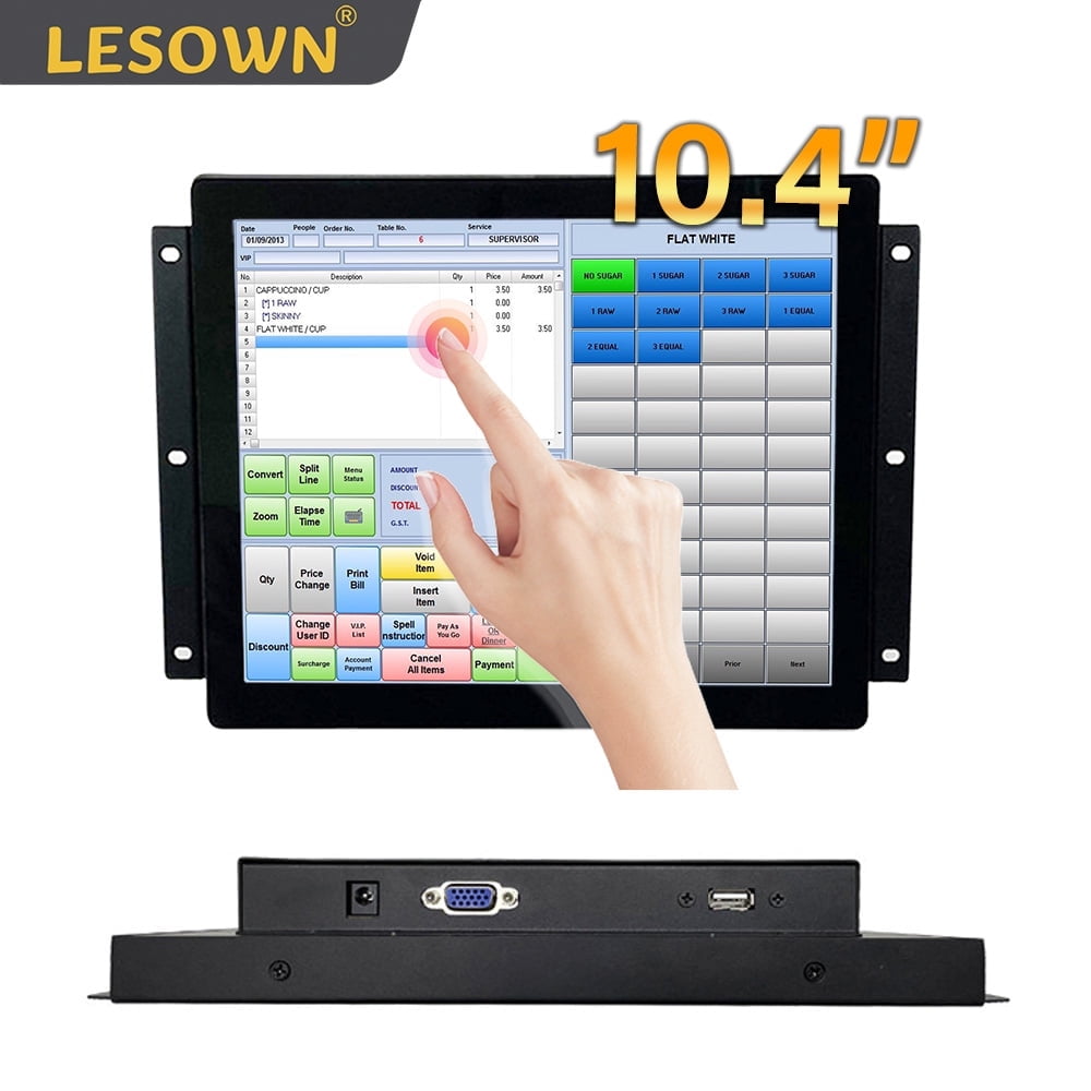 LESOWN Mini Industrial Screen 10.4 Inch Open Frame Monitor IPS Panel ...