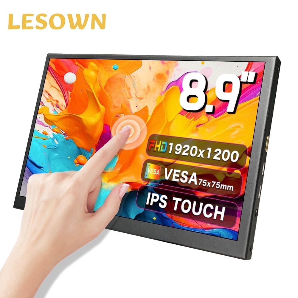 LESOWN Portable Monitor 8.9 inch Laptop Additional Touchscreen USB-C ...