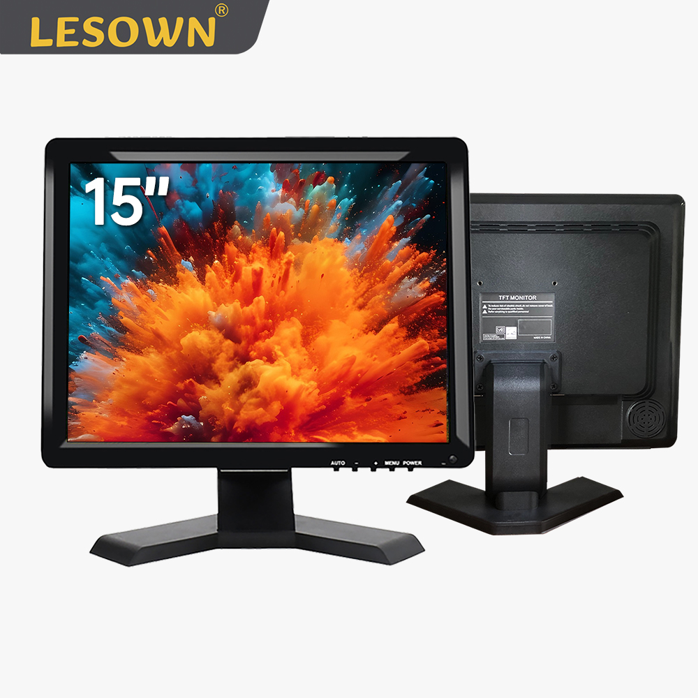 LESOWN TN LCD Screen Monitor 15 inch 1024x768 AV/VGA/BNC/USB/HDMI Port ...