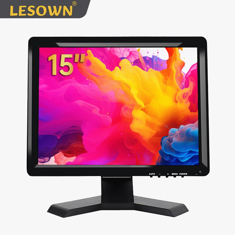 LESOWN Wide Screen HD 1024x768 15 inch Small HDMI Monitor Portable VGA ...