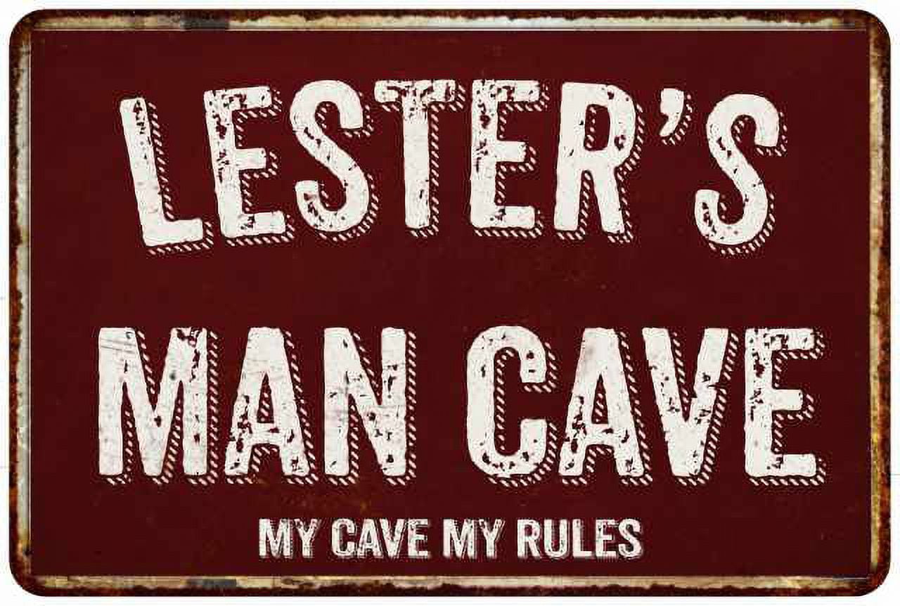 LESTER'S Man Cave Sign Garage Mancave Decor Accessories Signs Vintage ...