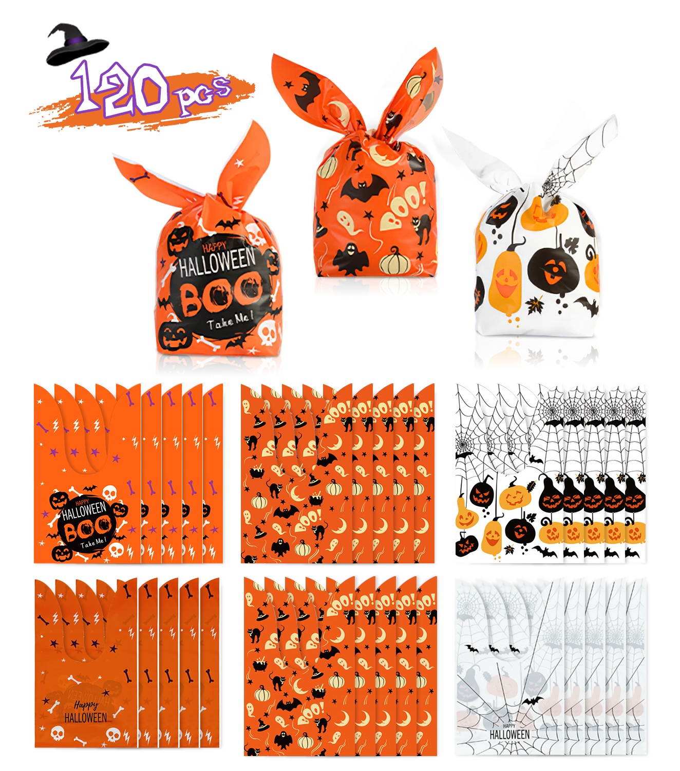 Fun Express Goofy Goulz Trick-Or-Treat Multi-color Halloween Party Bags ...