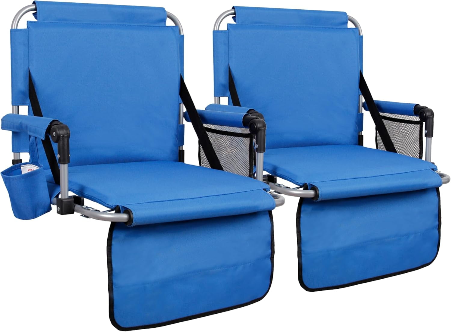 LET'S CAMP Folding Stadium Seat Bleacher Chair with Cup Holder, Mesh ...
