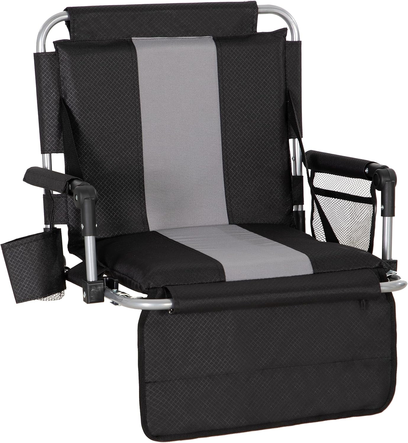 LET'S CAMP Folding Stadium Seat Bleacher Chair with Cup Holder, Mesh ...
