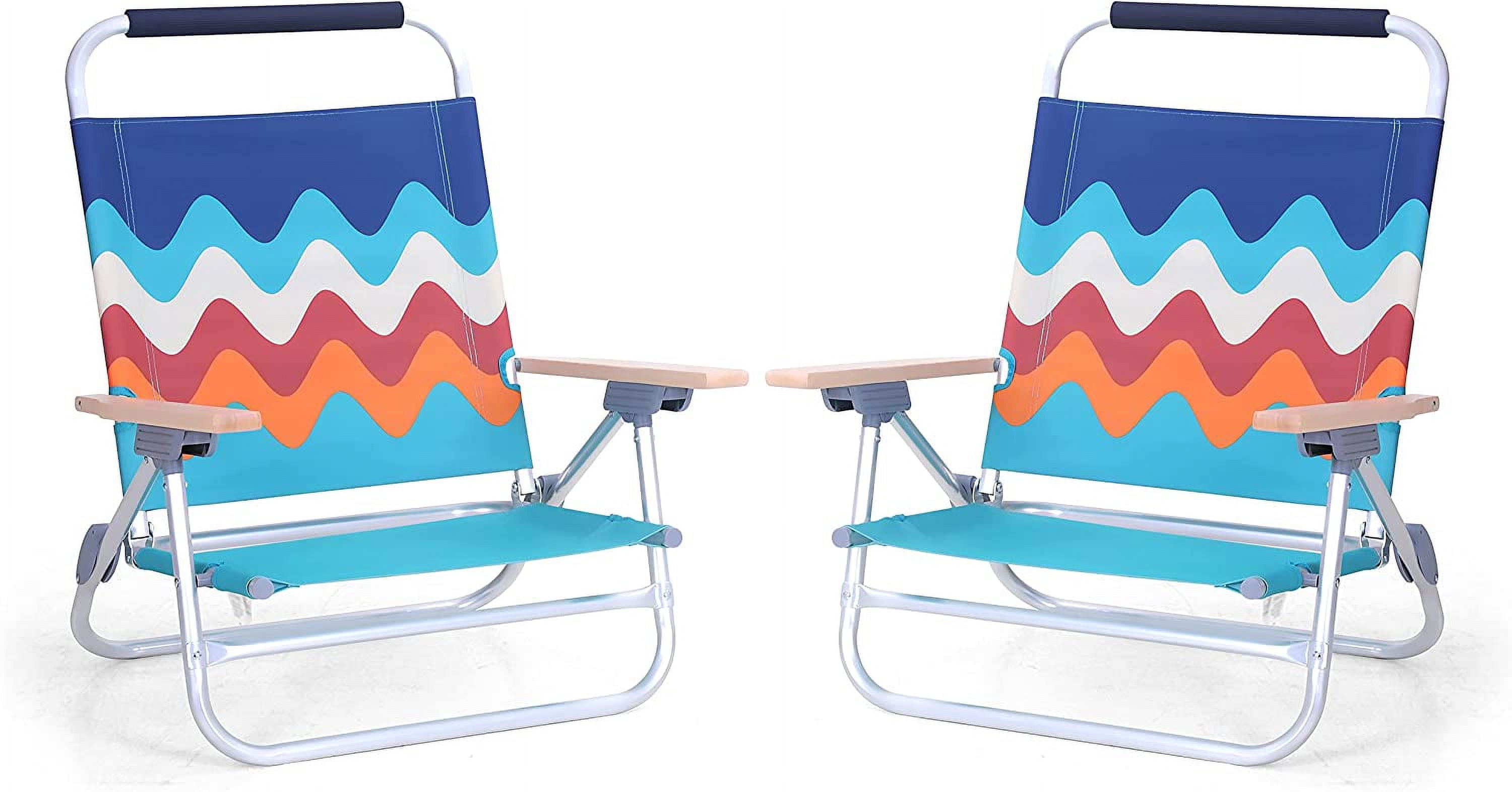 LET'S CAMP High Back Lawn Beach Chair with Insulated Cooler Bag ...