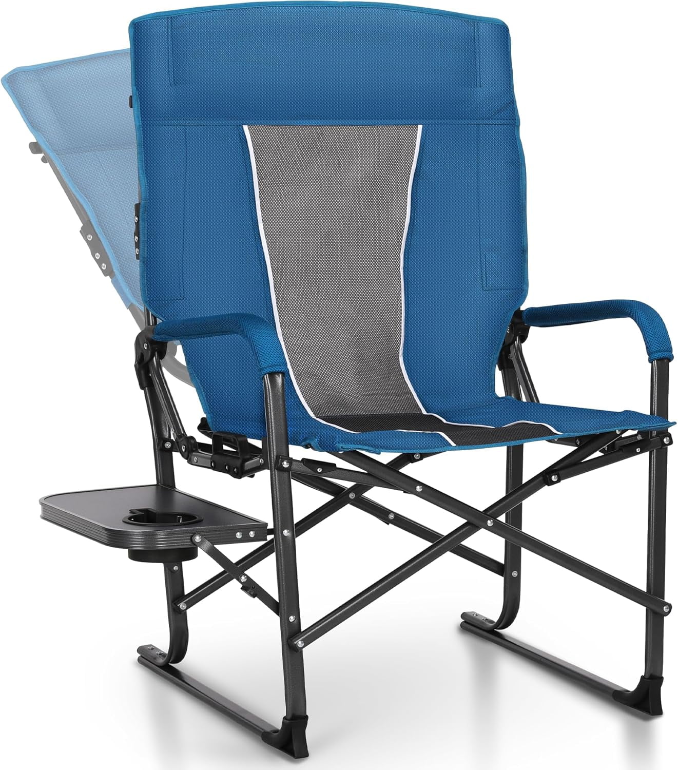 LET'S CAMP Oversized Reclining Director Chair 43.7" High Back with Side ...