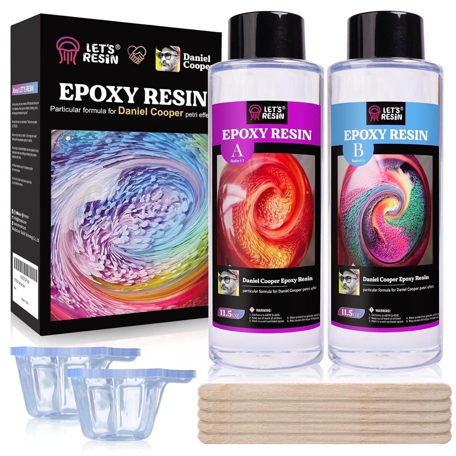 LET'S RESIN Epoxy Resin, 23oz Bubble-Free, Crystal Clear for Jewelry ...