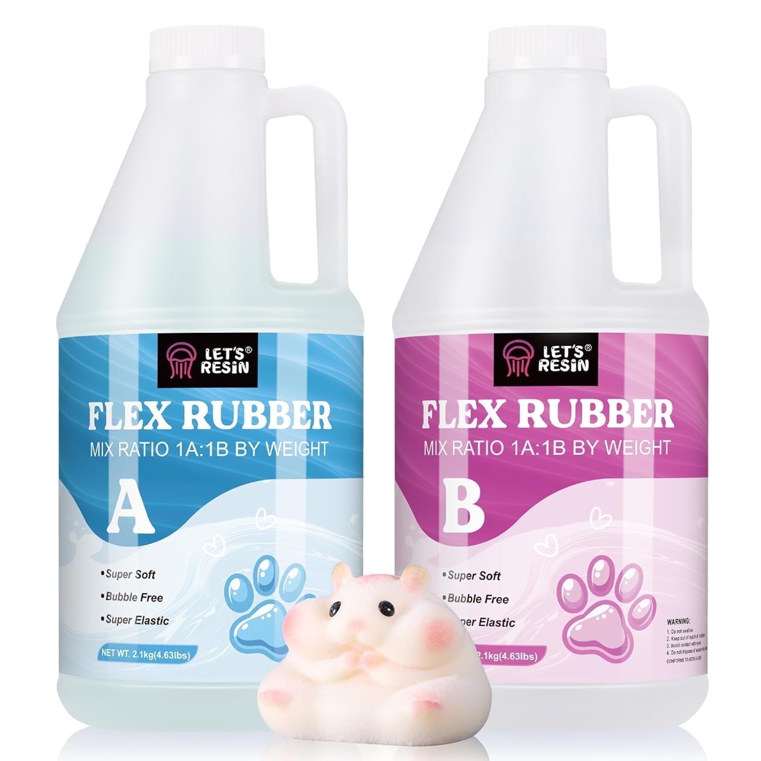 LET'S RESIN Liquid Silicone for Squishy Maker, 140oz Super Soft Flex ...