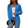 Letdiosto Womens Button Down Crew Neck Long Sleeve Soft Knit Cardigan