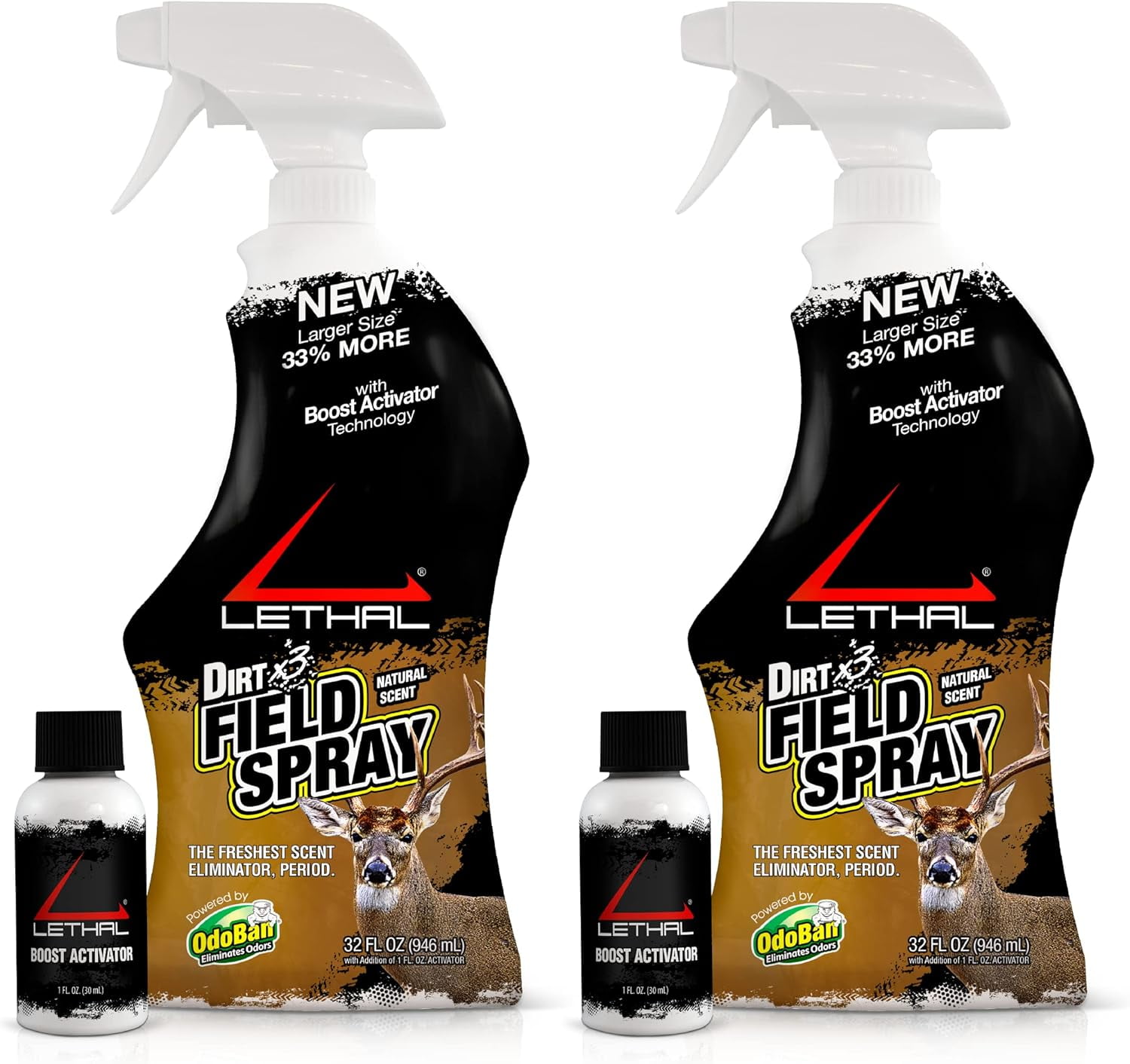 LETHAL Dirt x3 Field Spray Cover Scent, Attractant and Human Scent Eliminator for Hunting ...