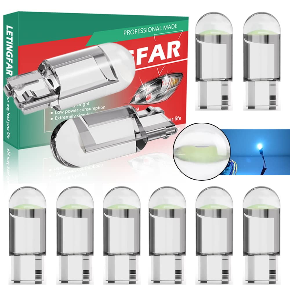 LETINGFAR 194 LED Bulb STF9 ice blue Pack of 10, T10 led bulb, 168 2825 ...