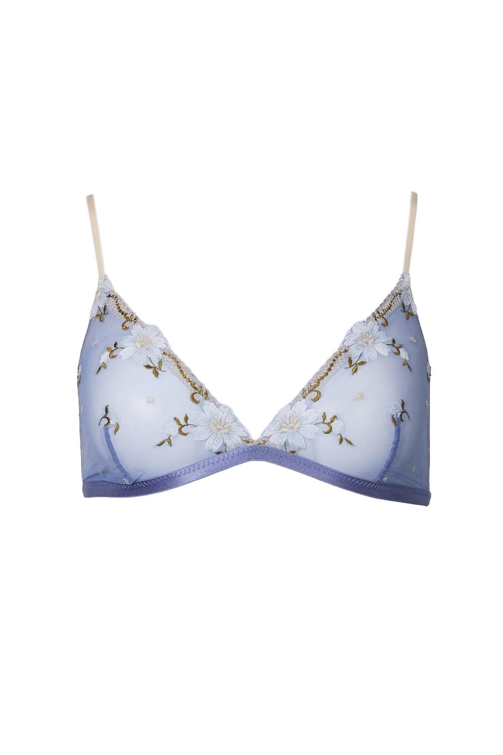 Leto Floral-Embroidered Soft-Cup Mesh Bralette - Walmart.com
