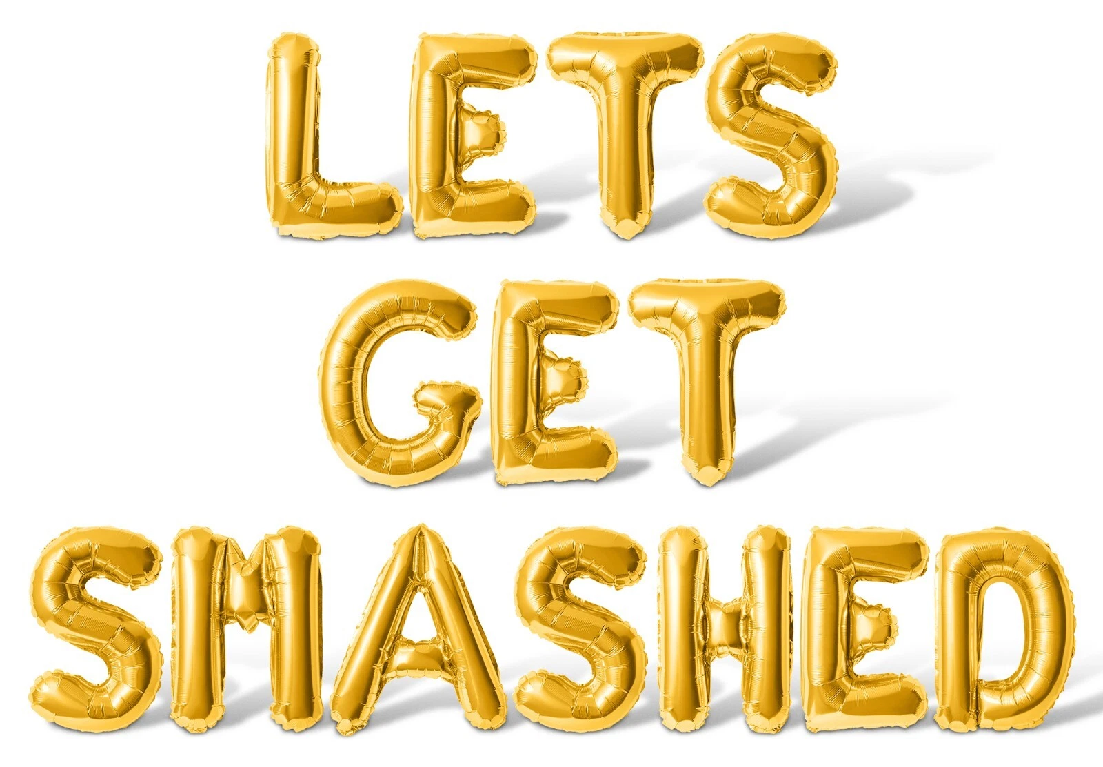 LETS GET SMASHED Letter Balloon Banner- Bachelorette & Bachelor Party ...