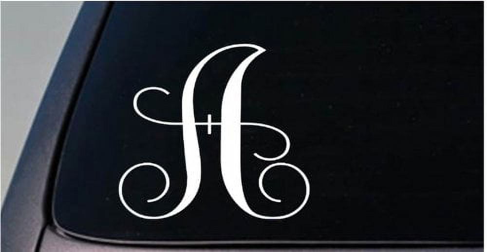 LETTER A 6" monogram sticker decal truck car window teach craft ...